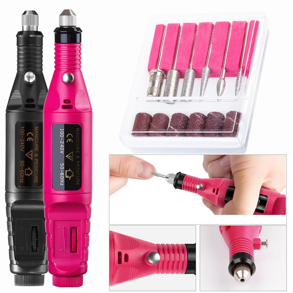 Electronic Nail File Drill Manicure Tool Electric FILE Buffer Bits ...