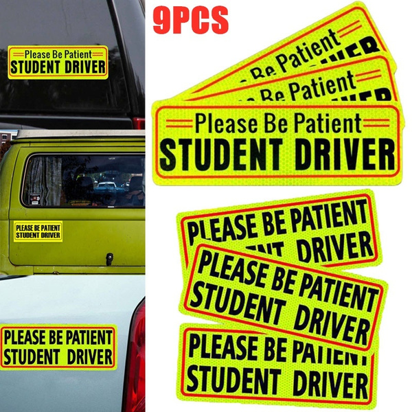 3/6/9Pcs 2020 Student Driver Magnet Car Signs Strong Student Driver ...