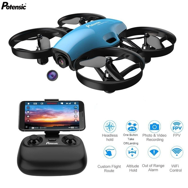 Potensic A30W WiFi Drone, RC Quadcopter with Camera + One-Key Take-Off/Landing + Gravity ...
