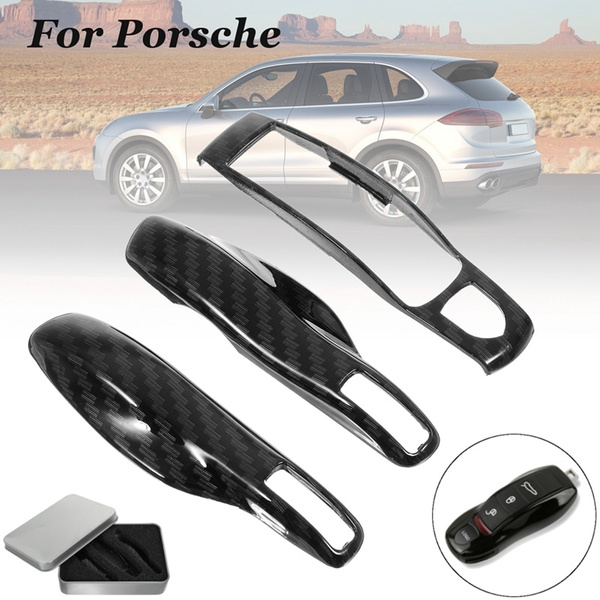 3pcs Carbon Fiber Color FOB Remote Key Case Shell Cover for Porsche ...