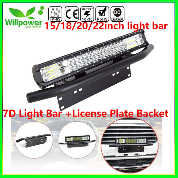 Willpower 1Pcs 6000K White Led Light Bar With License Number Plate ...