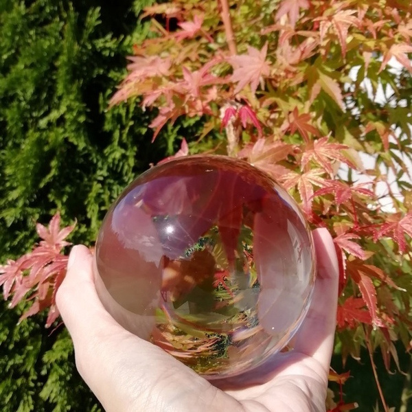 Clear Ball Sphere Cute Lens Man Healing Crystals Take Photo Big Healing ...