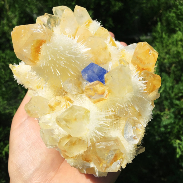 Natural Yellow Crystal Quartz Citrine Cluster Mineral Specimen Healing ...
