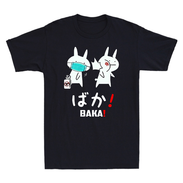 Anime Baka Rabbit Slap Otaku Japanese Manga Word Funny Men's T Shirt ...