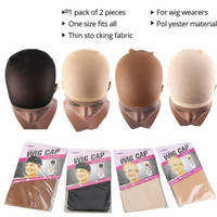 2Pcs Wig Cap Black Stocking Cap For Women Wig Caps Stocking Elastic ...