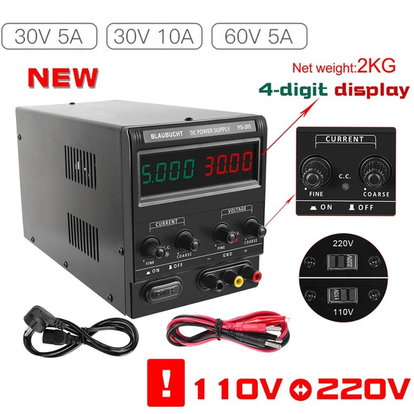 30V 10A 60V 5A DC Laboratory Power Supply Adjustable Voltage Regulator ...