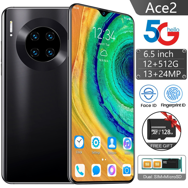 2020 New 5G Super Smart Phone Ace2 with 12GB + 512GB Large Memory ...