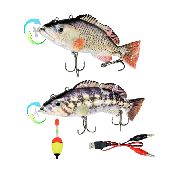 Fishing Lure Electric Bait USB Rechargeable Swimbait Auto-swimming Bait ...