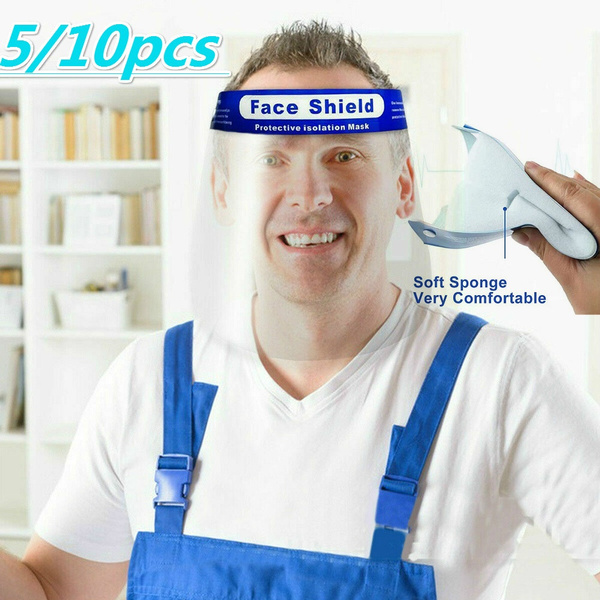 Facial Máscara 5/10 Piezas Visera Protectora Protector Facial Completo ...