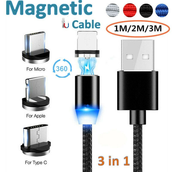 1M 2M 3M NEW Magnetic Led Type C Micro USB Charging Charge Cable For 1M 2M 3M NEW Magnetic Led Type C Micro USB Charging Charge Cable For