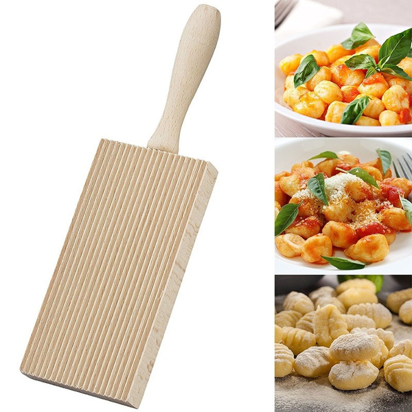 1 Pcs Gnocchi Board, Wooden Gnocchi and Cavatelli Paddle Grooved Pasta ...