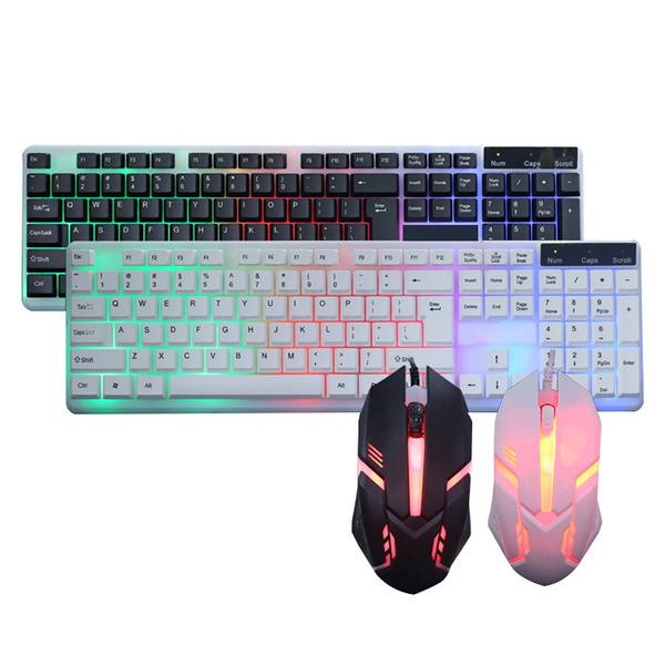 Gaming Keyboard and Mouse Combo RGB Backlit LED Keyboards For PC Laptop ...