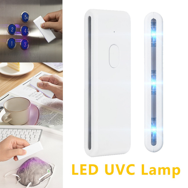 Portable Mini UVC Sterilizer Light USB Rechargeable 3 LEDs UVC Lamp ...