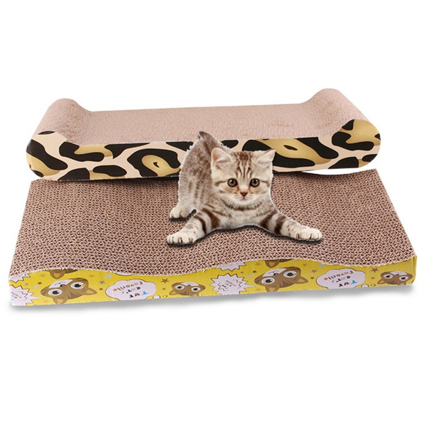 S-Shaped Pet Cat Comfort Scratch Scratcher Scratching Board Pad Mat ...