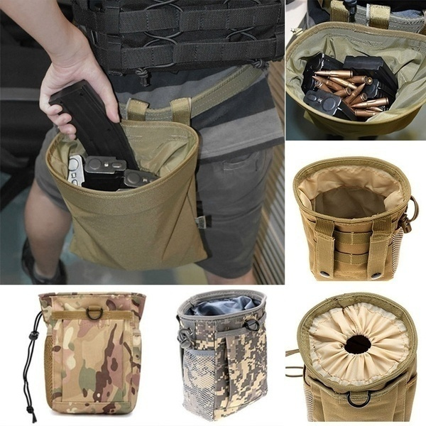 New Molle Ammo Tactical Magazine Dump Drop Utility Hunting Rifle Pouch ...