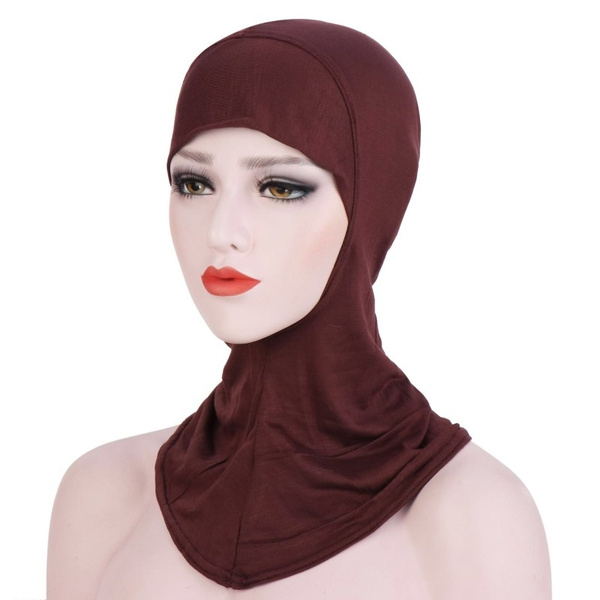Soft Muslim Full Cover Inner Women Hijab Bone Bonnet Cap Islamic ...
