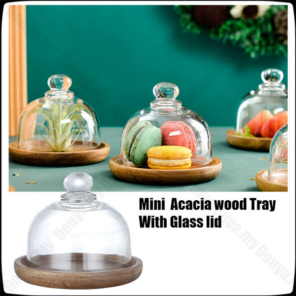 Mini Dessert Tray Acacia Wood Dessert Tray Cupcake Display Tray with ...