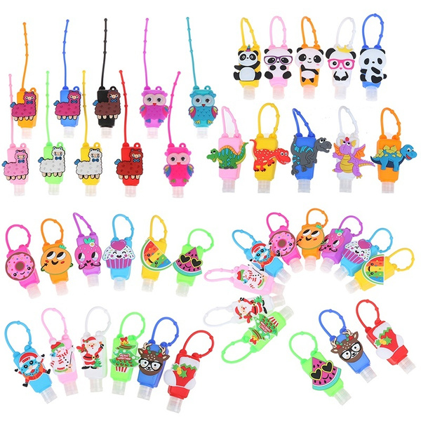 Cute Silicone Hand Sanitizer Pocketable Antibacterial Holder With Empty ...