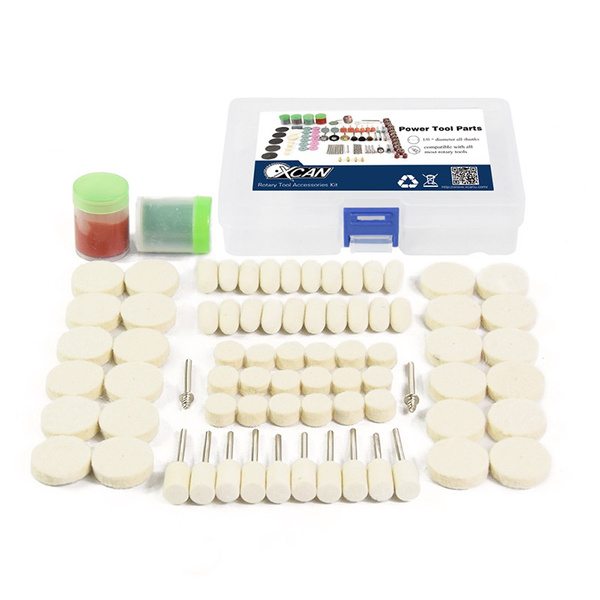 76pcs Dremel Accessories Polishing Pad Soft Felt Buffing Burr Polishing ...