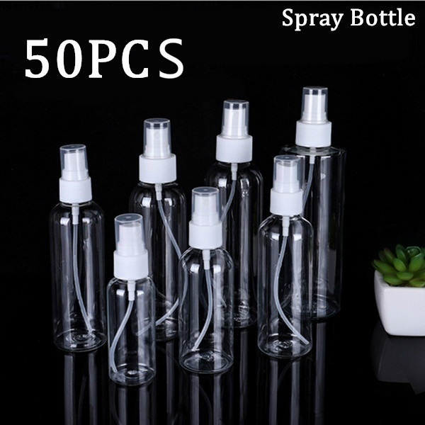 30/50/100 ML Mini Transparent Spray Bottles Alcohol Disinfectants ...