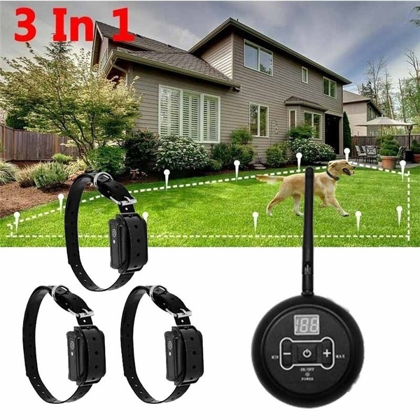 Newest 3 In 1 Wireless Electric Dog Pet Fence Containment System ...