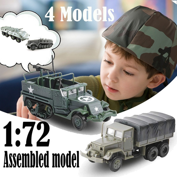 4 Kinds 1:72 Highly Restored Model Toy Half-Track Military Armored ...