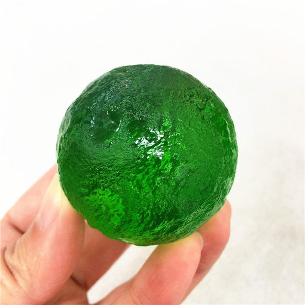 30g Green Moldavite Czech Meteorite Impact Sphere Ball Natural Rough ...
