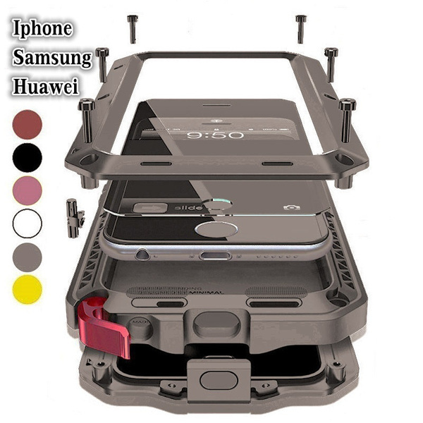 Heavy Duty Metal Aluminum Shockproof Dustproof Phone Case for IPhone 7 ...