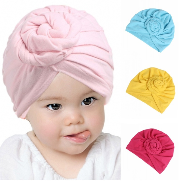 India Arab Knot Cotton Turban Cap Baby Girls Boy Beanie Cap Hat Islamic ...