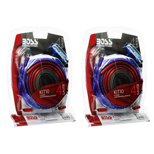 BOSS Audio KIT10 4 Gauge Car Audio Amplifier Installation Wiring Kit (2 ...