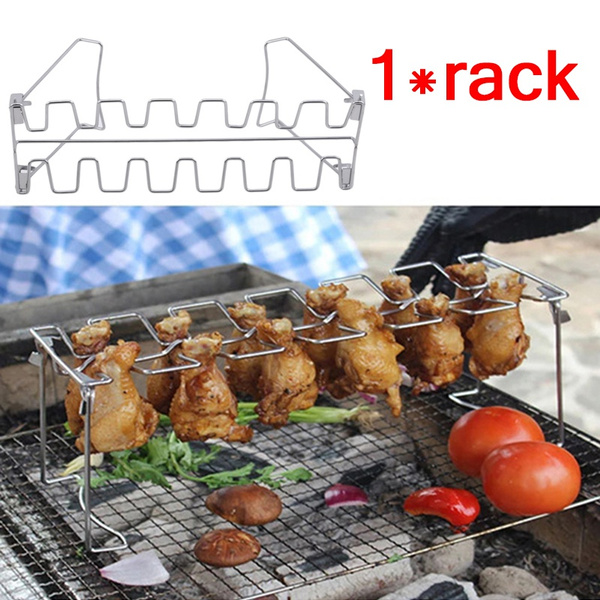 Chicken Wing Leg Holder Drip Pan Bbq Multifunctional Oven Grill Rack | Wish