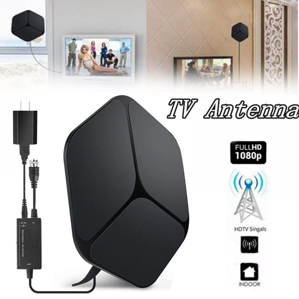 80 Miles 1PC Indoor Home Digital TV Antenna Amplifier Flat HDTV Antenna ...