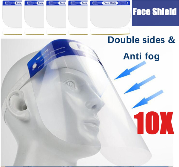 3/5/10x Transparent Face Shield Visor Adjustable Full Face Clear ...