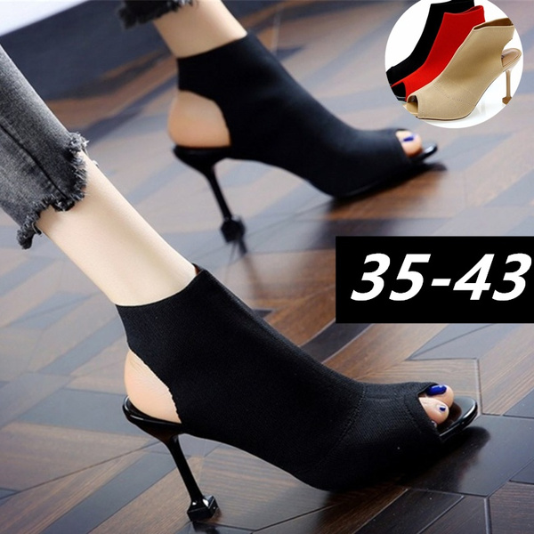 Fashion Women Fish-mouth Shoes Open-toed Sandals Queen Shoes Roman High ...