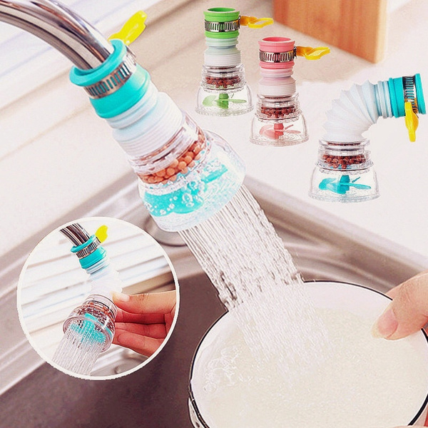Kitchen Sink Rotatable Filter Sprayer Head Anti Splash Tap Booster ...