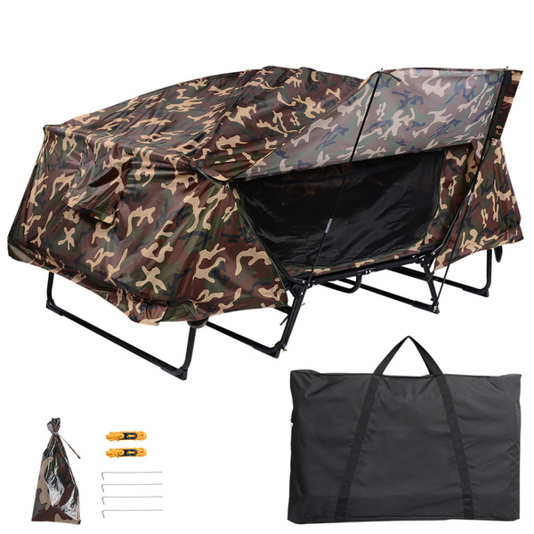 Yescom Double Tent Cot Folding Portable Waterproof Camping Hiking Bed ...