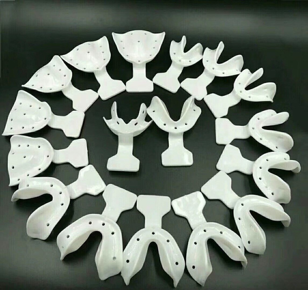 17pcs/set Dental Edentulous Jaw Impression Trays for Full/Complete ...