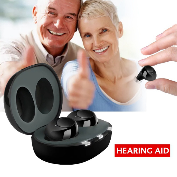 1Pair Rechargeable Mini Hearing Aids In the Ear Sound Amplifier ITE ...