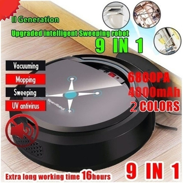 2020 New 9-in-1 Rechargeable Intelligent Sweeping Robot Smart Floor ...
