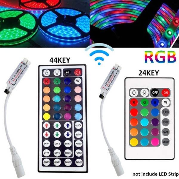 24Key/44Key IR Remote Controller Box AC/DC 12V For LED RGB SMD 3528/ ... 24Key/44Key IR Remote Controller Box AC/DC 12V For LED RGB SMD 3528/ ...