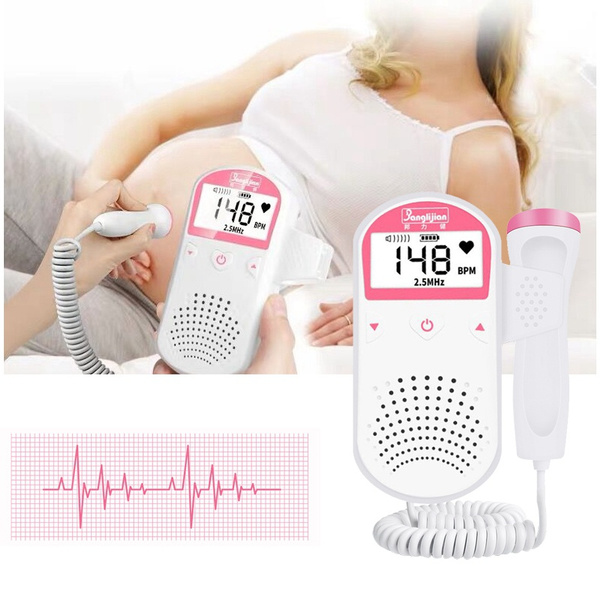 2.5MHz Digital Fetal Doppler Baby Heart Sound Monitor Pregnantal LCD ...