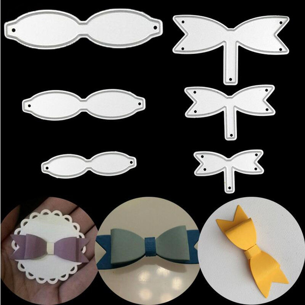 scrapbooking 6pc/set cute little bow die cuts card making metal cutting ...