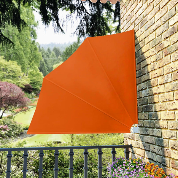 Collapsible Terrace Side Awning Terracotta 140x140 cm ...