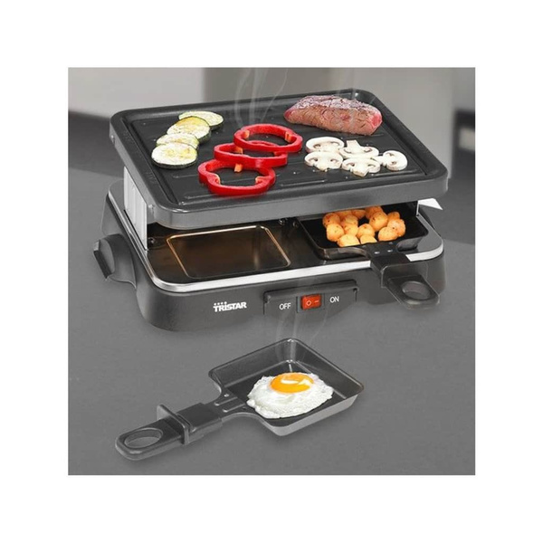 Tristar 4-person raclette grill 500 W 22 x 17.5 cm black Raclette-Grill ...