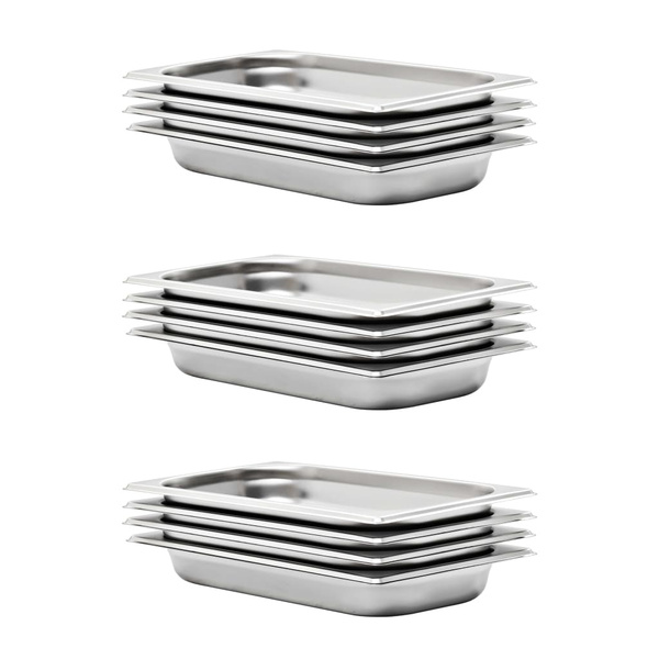 Gastronom container 12 pcs GN 1/3 40 mm Stainless Steel ...
