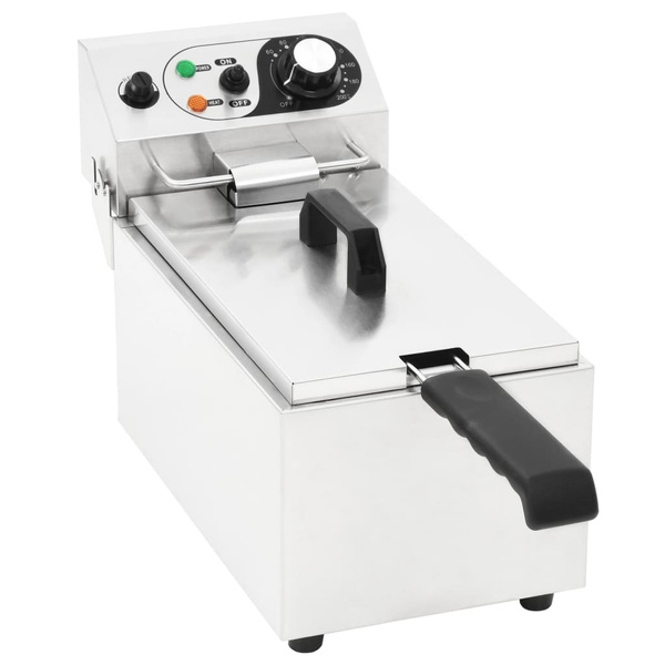 Electric fryer stainless steel 6 L 2000 W. Elektro-Fritteuse ...