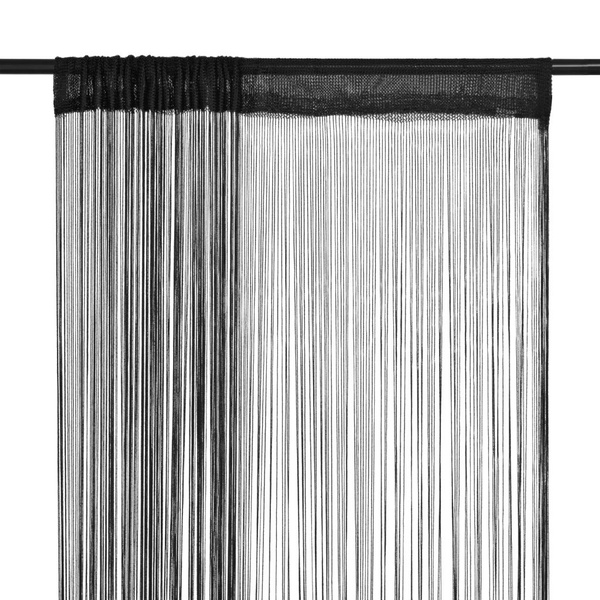 String Curtains 2 pcs 100x250 cm Black Vorhänge gordijnen rideaux | Wish