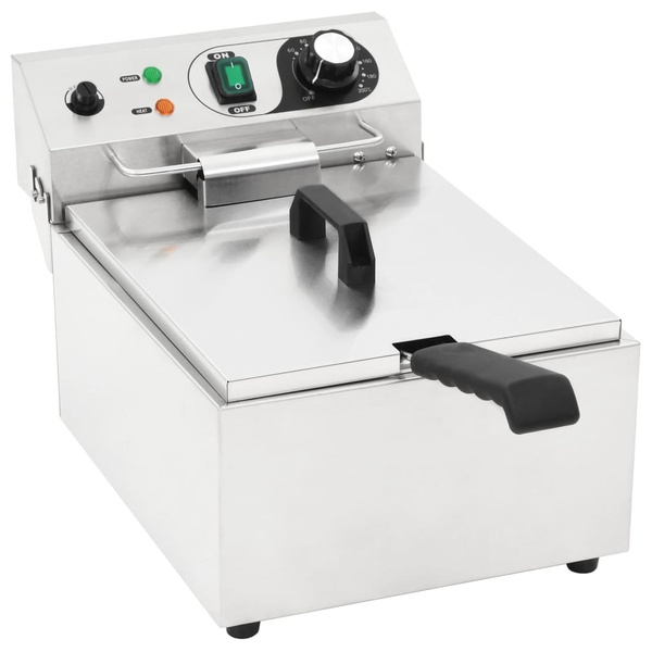 Electric deep fryer stainless steel 10 L 3000 W. Elektro-Fritteuse ...