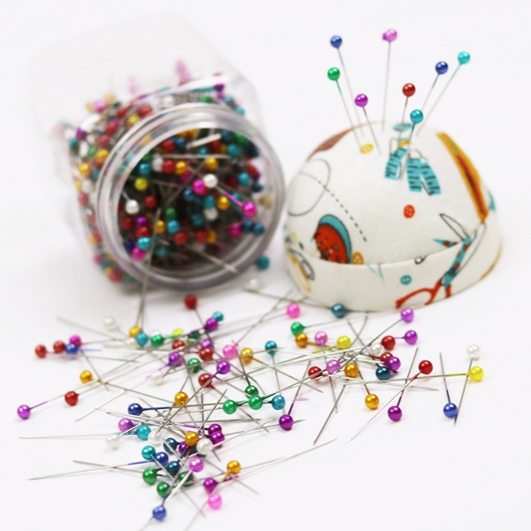 500pcs/bottle Color Pearlescent Needle + Pin Socket Set Cross Stitch ...