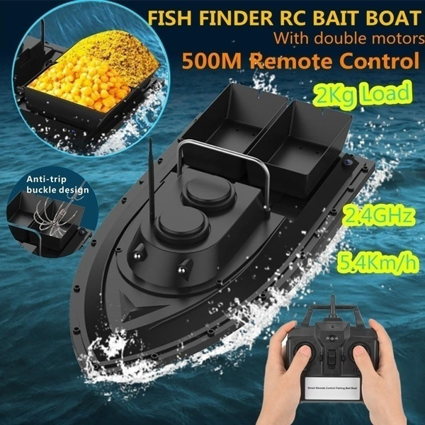 Smart RC Bait Boat Rc Toys Dual Motor Fish Finder Ship Boat Remote ...